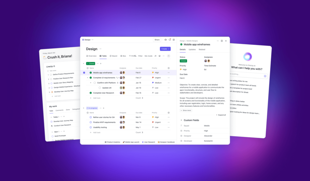 ClickUp Project Management - Rubix Story